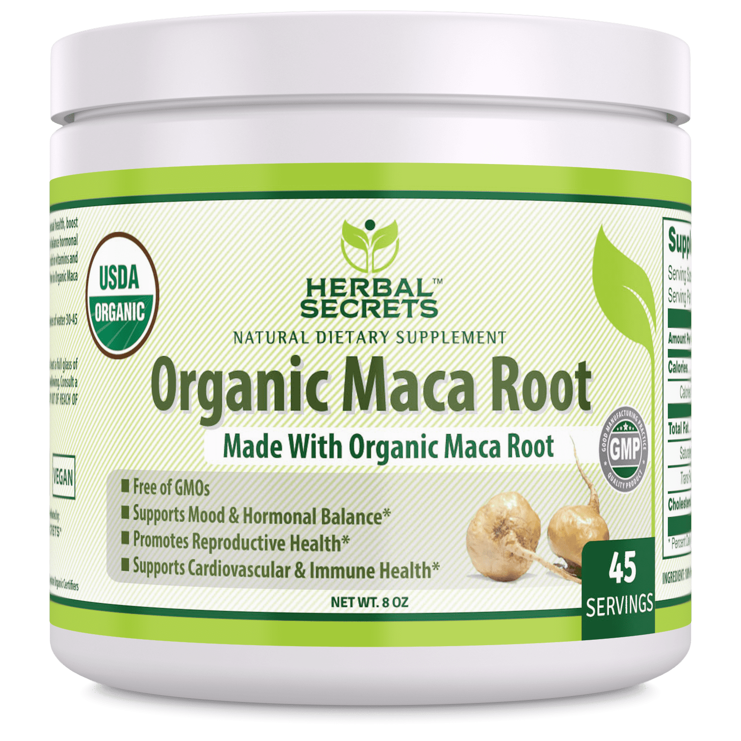 Herbal Secrets Organic Maca Root Powder - 8 Oz Capsules - Walmart.com