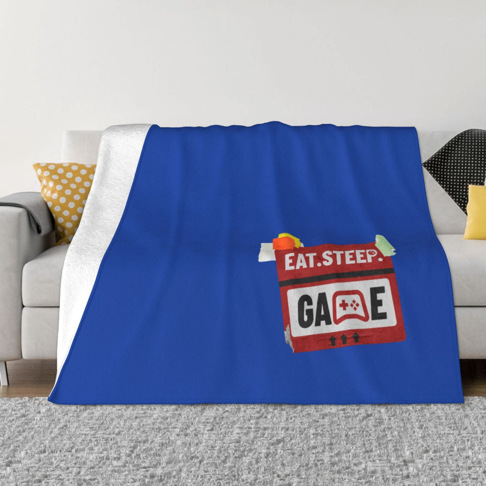 XMXT Throw Blanket, Game Label Sticker Print Machine Washable Blankets ...