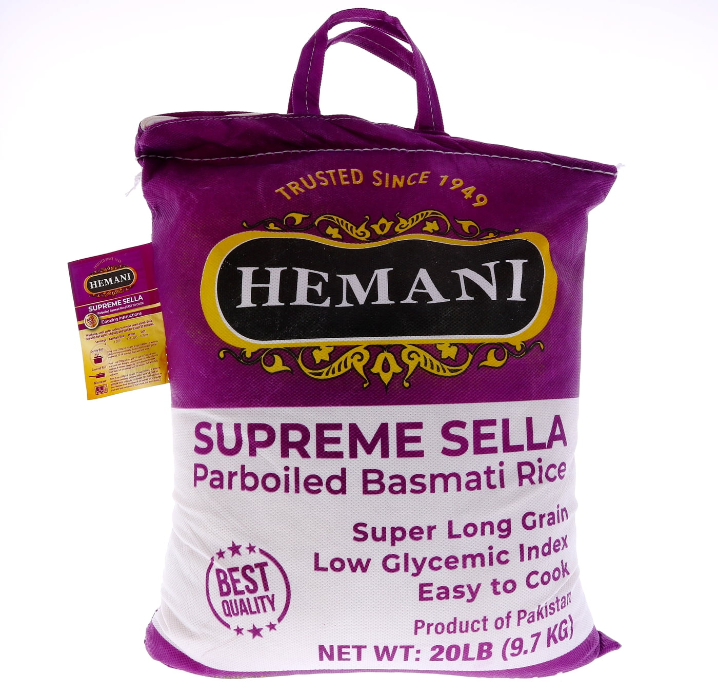 Supreme Sella Basmati Rice 20LB (9 KG) - Parboiled Rice - Restaurant ...