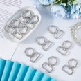 12Pcs Alloy Swivel Clasps with Spring Gate Rings Platinum 46x32x5mm diy ...