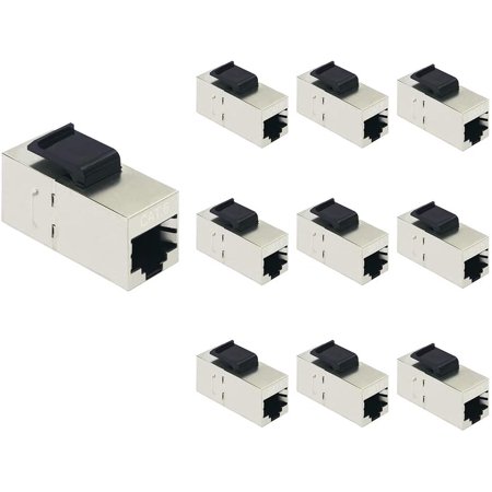 VCE RJ45 Cat6 Shielded in-line Coupler, Cat 6 Female to Female Keystone ...