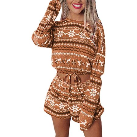 Bail Women's Sleepwear Set Christmas Women Pajamas Print Sets Leisure ...