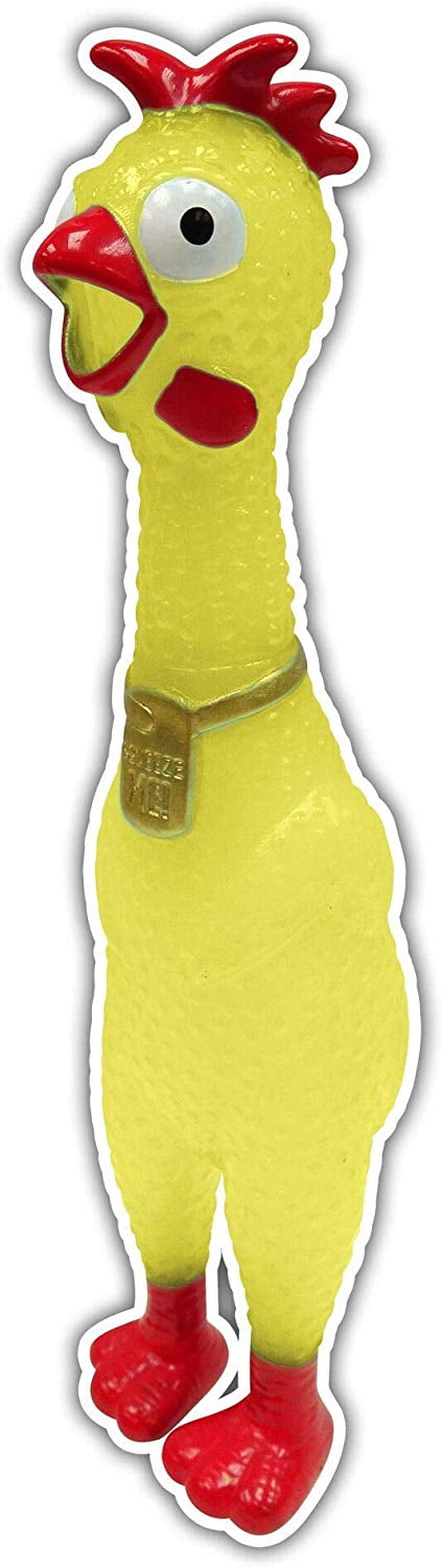 Animolds Squeeze Me Rubber Chicken Toy | Screaming Rubber Chickens For ...