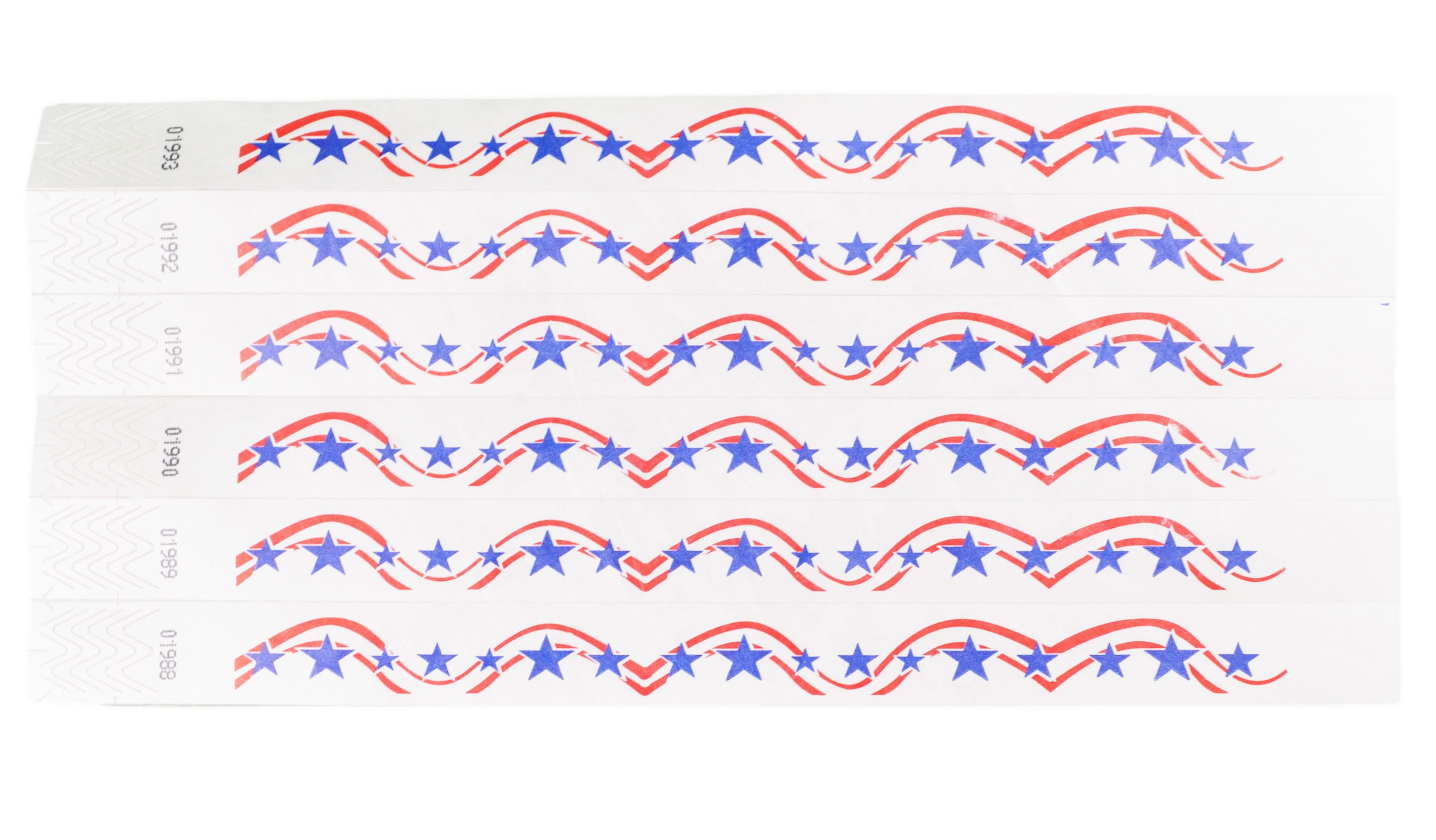 Lot of 500 Blue Stars and Red Stripes Wristbands Event Admission Wrist ...