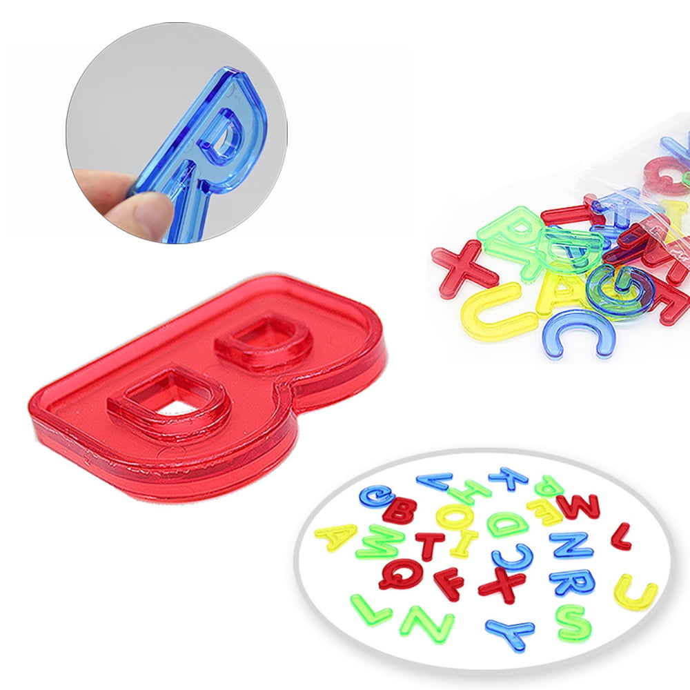 Letras transparentes de 5 cm, 26 piezas de material didáctico de ...