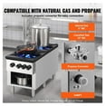 Commercial Gas Range 2 Burner Stove Countertop Hot Plate Kitchen Heavy ...