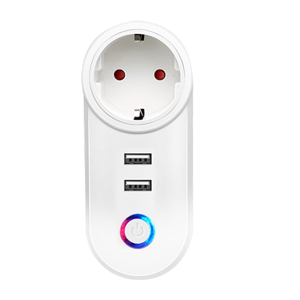 Bkuxy USB Ports Smart WiFi Outlet 10A Standard WiFi Socket Remote ...