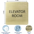 ADA CENTRAL SIGNS - 6" X6" Elevator Room Sign- ADA Compliant Tactile ...
