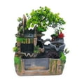 Desktop Fountain Indoor Rockery Feng Shui Water Sound LED Waterfall ...