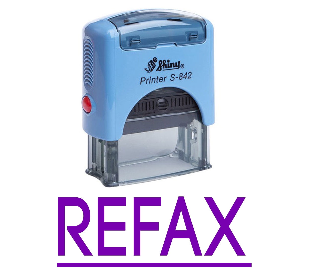 REFAX Self Inking Rubber Stamp Custom Shiny Office Stationary Stamp ...