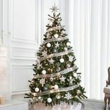 Large Star Christmas Tree Topper (Collapsible) Holographic Silver 11 ...