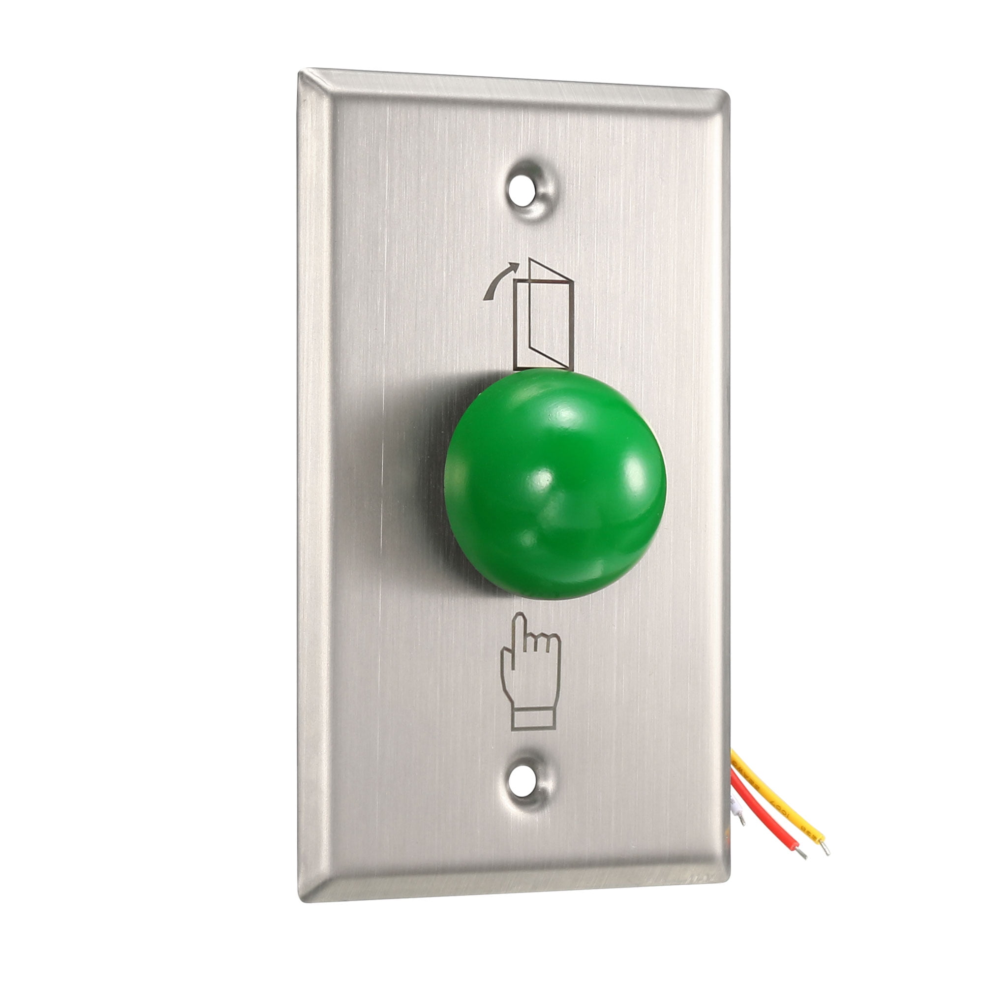 12V Door Release Button Push to Exit Reset Green Sphere Button 115x70 ...