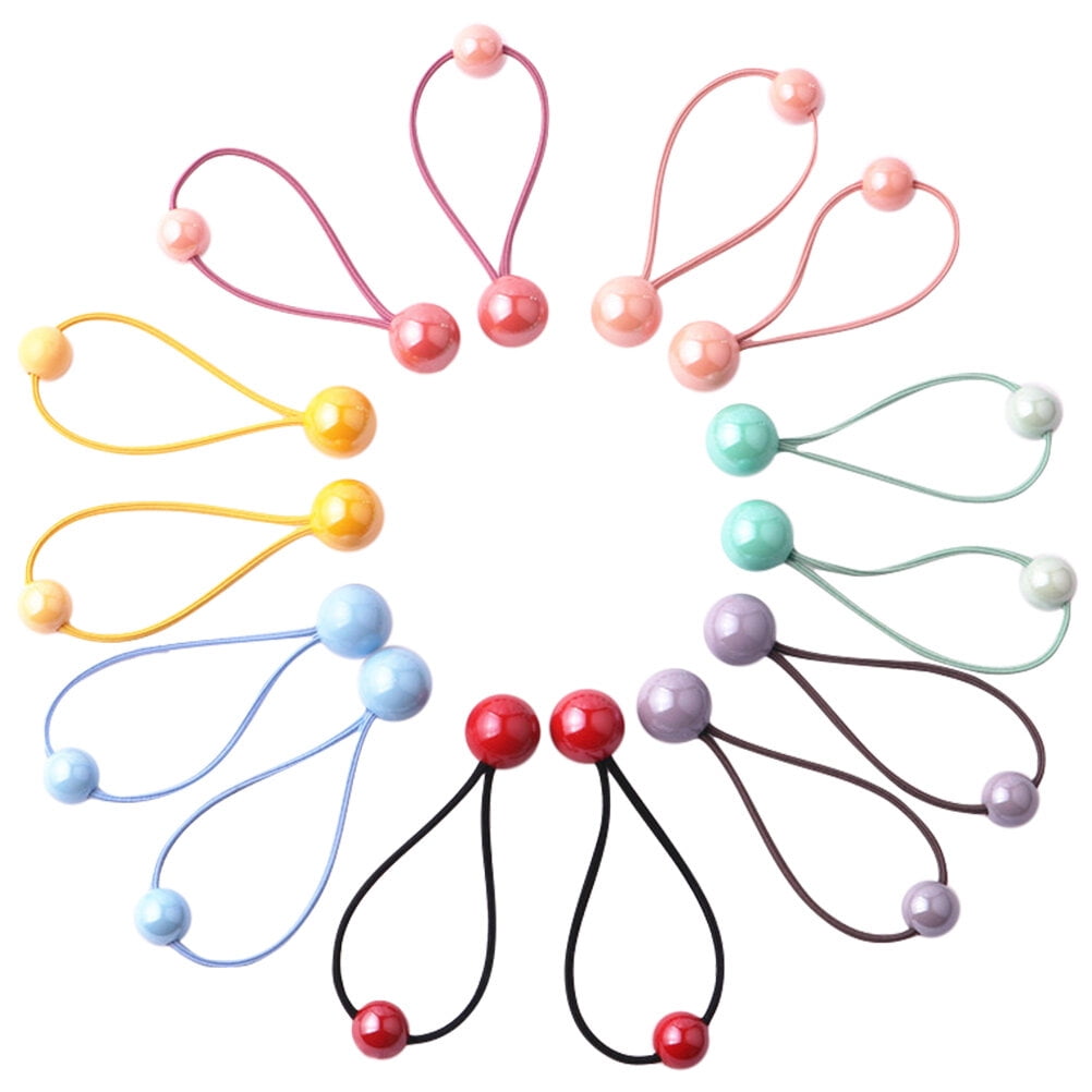 Click here for Har Adhesive 7 Pairs Double Balls Elastic Ponytail... prices