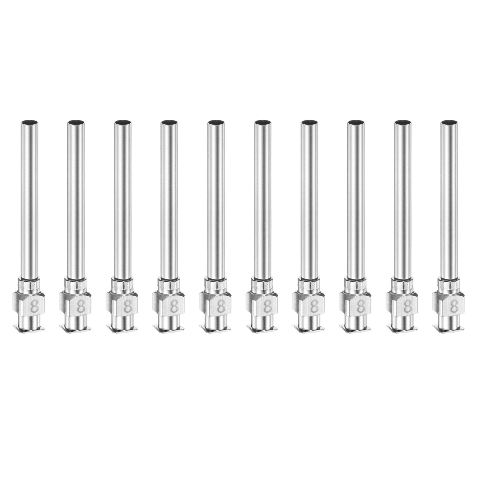 Uxcell 10Pack 8G Stainless Steel Dispensing Needles, 1 1/2" Glue Needle ...