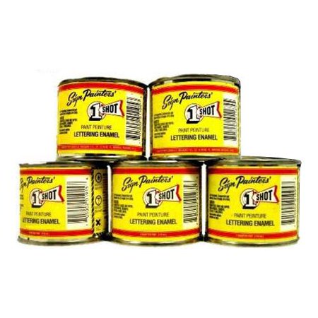 1/4 Pint 1 Shot STARTER Enamel Kit 5 COLOR SET Pinstriping Lettering ...