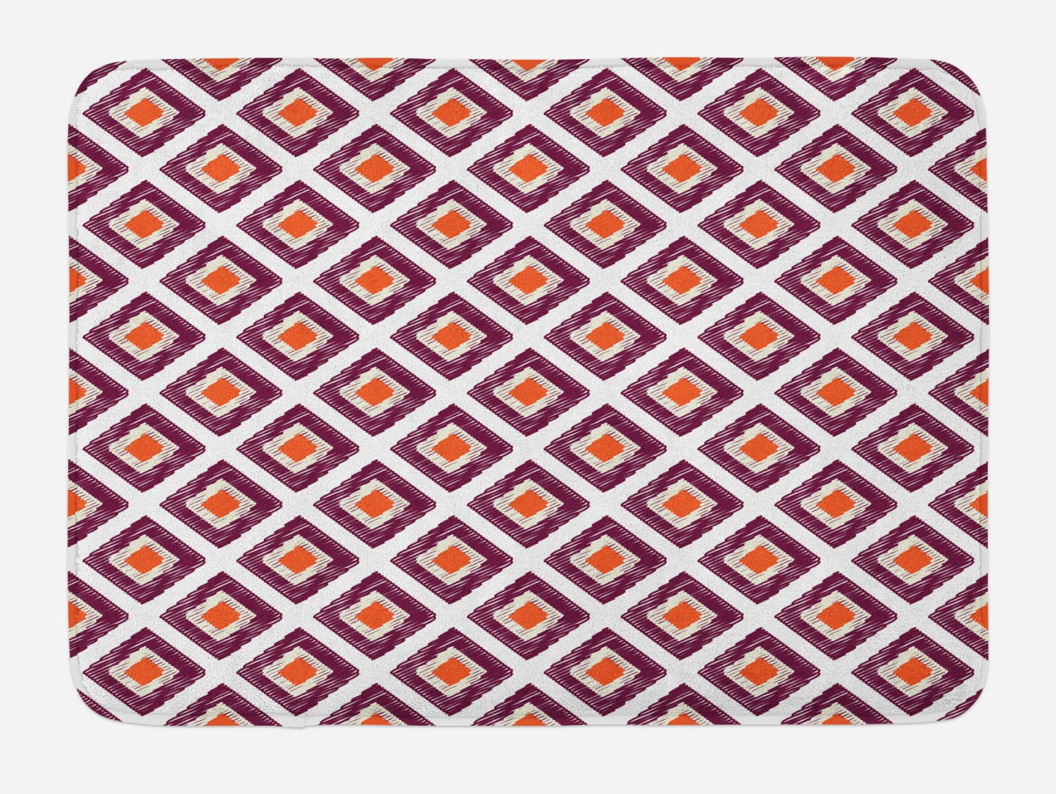 Geometric Bath Mat, Triangles Shaped Squared Mosaic Like Seamless ...