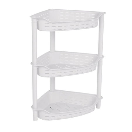 Triangle Bathroom Storage Rack 3 Layer Corner Shelf Stand Shelving Unit ...