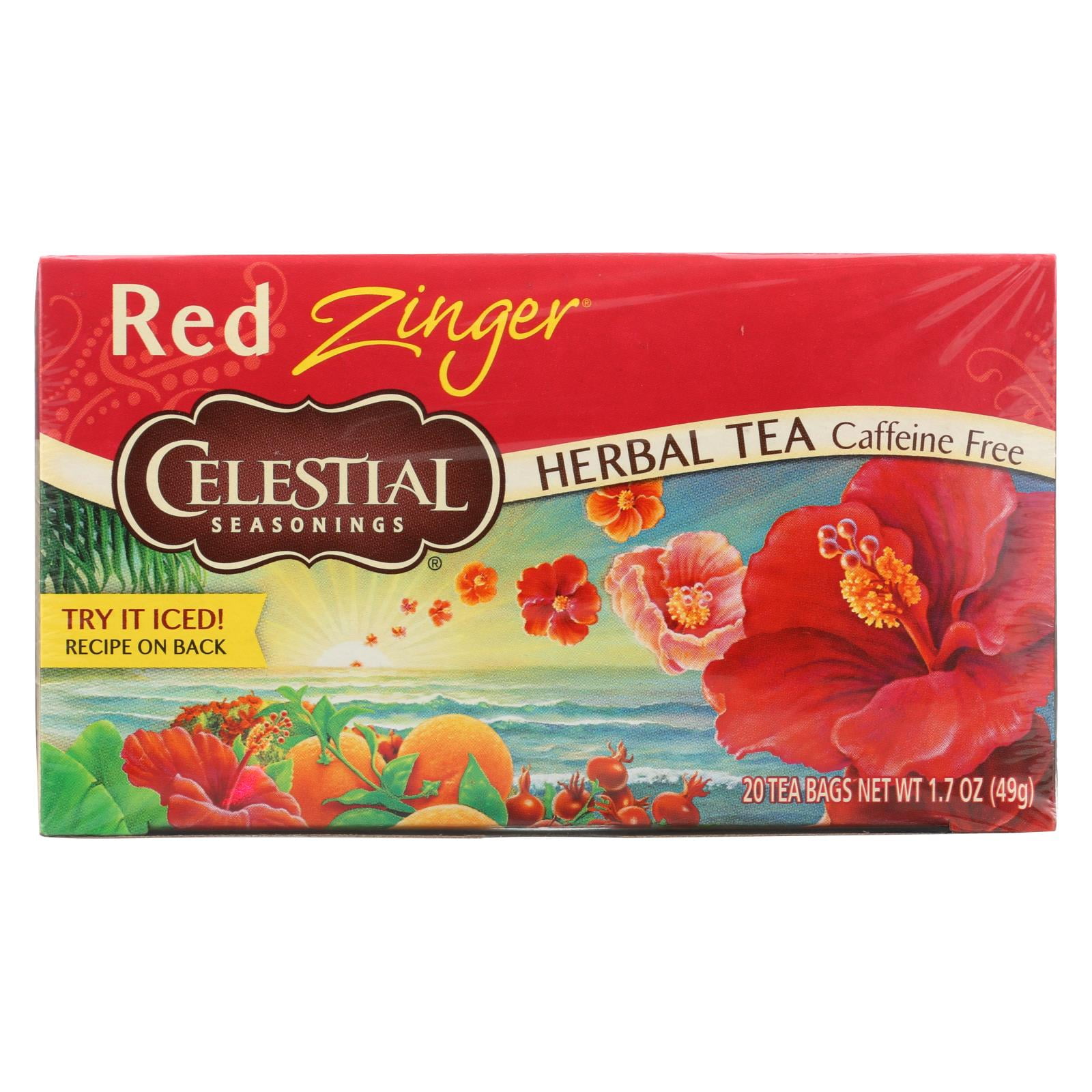 Celestial Seasonings Herbal Tea - Caffeine Free - Red Zinger - 20 Bags ...