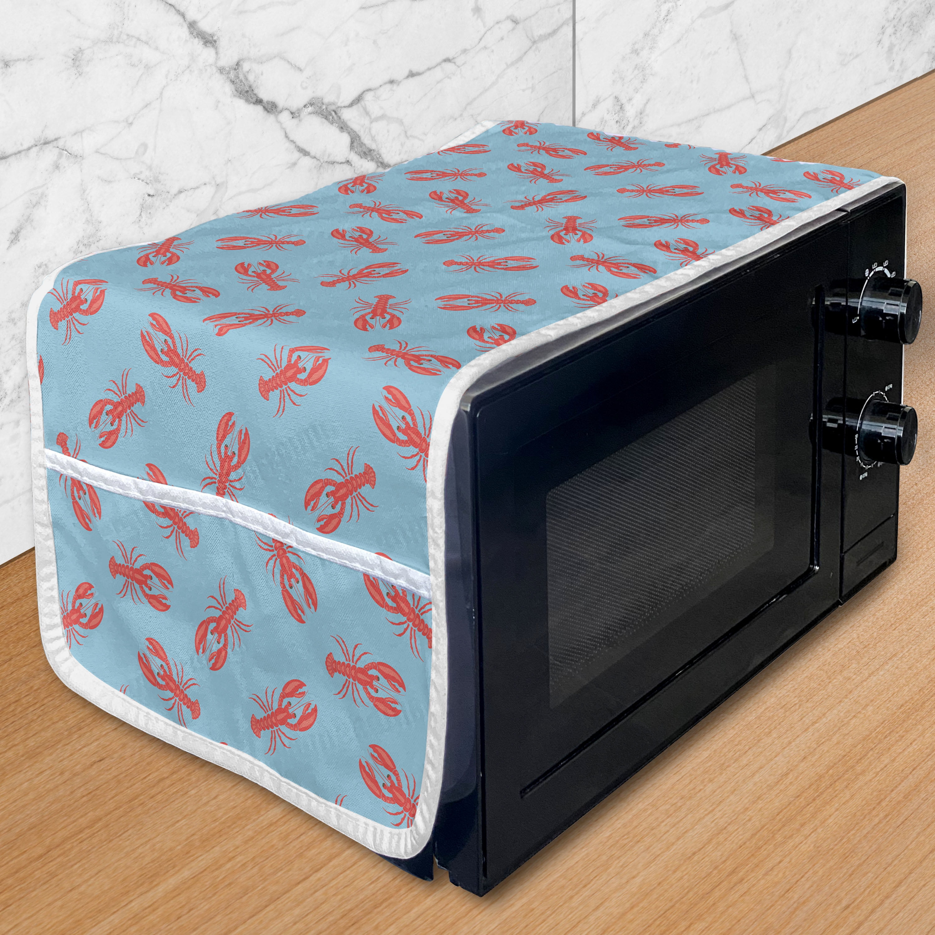 Nautical Microwave Oven Cover, Demonstration of Sea Organisms Repeated ...