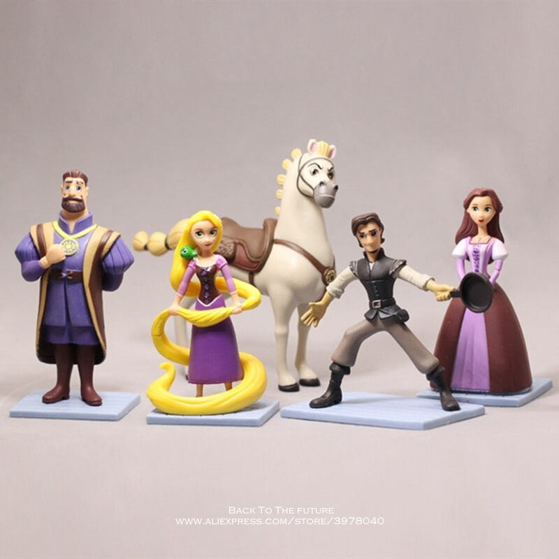 Disney-minifigura de acción de Rapunzel para niños, juguete de princesa ...