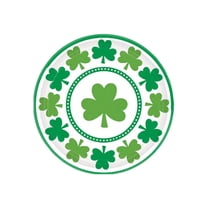 Amscan Lucky Shamrocks Party Disposable Paper Plates, 7.01", 8 Count, 1 ...