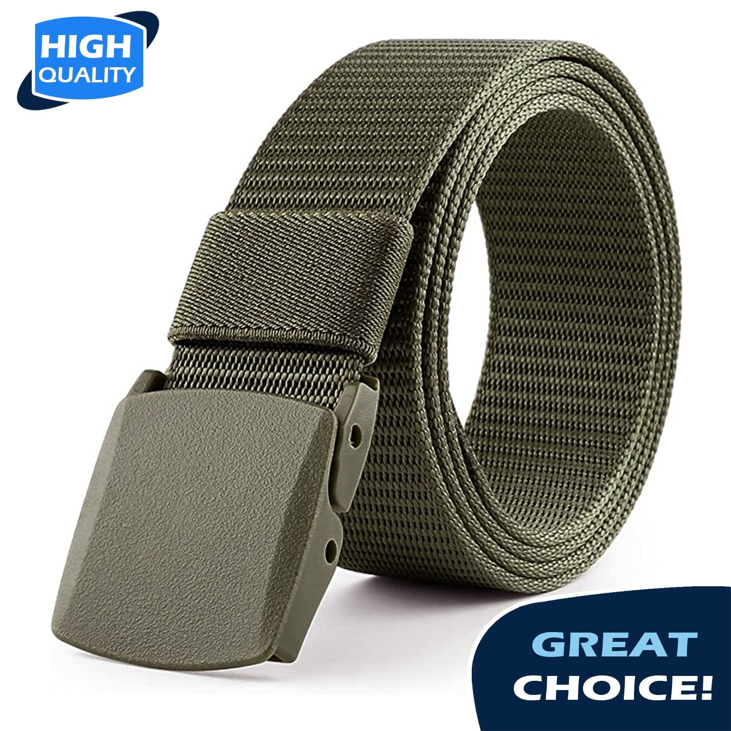 Q&Q Essentials Mens Belt Canvas Nylon Belts for Men with Plastic Cam ...