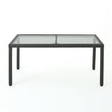 Resenkos Dining Table for 8-10 People, Modern Rattan Rectangular ...