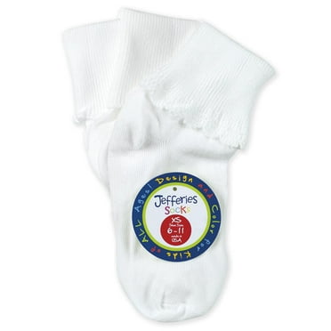 Jefferies Socks Girls TuTu Ruffle Frilly Princess Lace Trim Turn Cuff ...