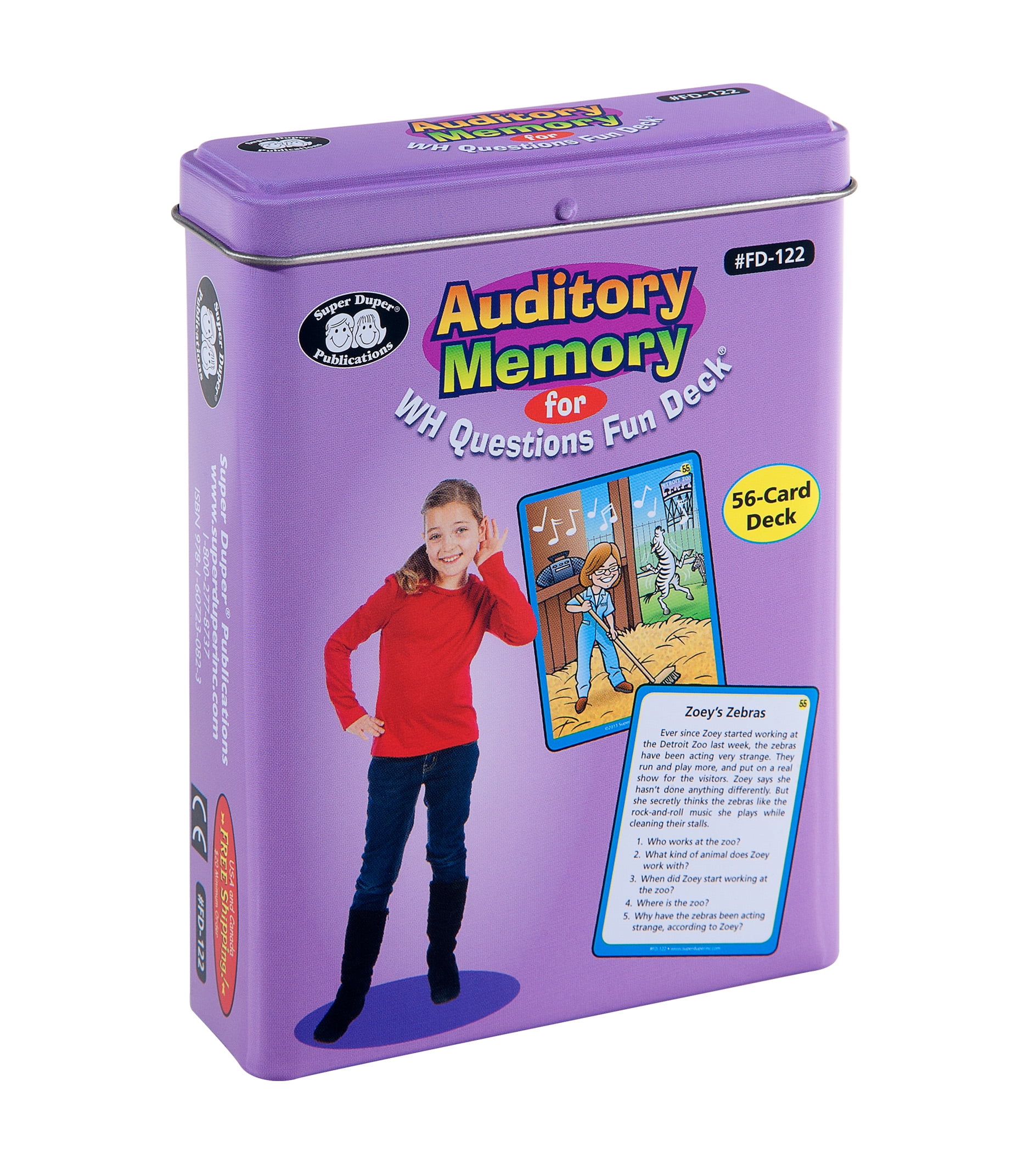 Super Duper Publications | Auditory Memory for WH Questions Fun Deck ...