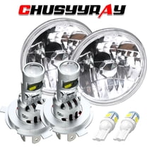 For Jeep Wrangler JK LJ TJ CJ 7 Inch Round Headlight Assembly with High ...