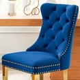Velvet Dining Chairs Set of 2, Upholstered Tufted Dining Chairs with ...