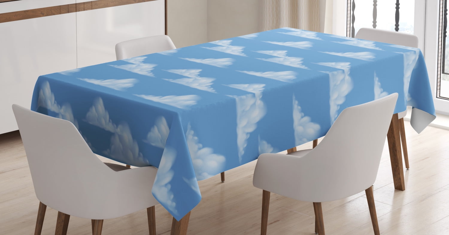 Cloud Tablecloth, Big Puffy Ball Cumulus Floating on Clear Sky ...