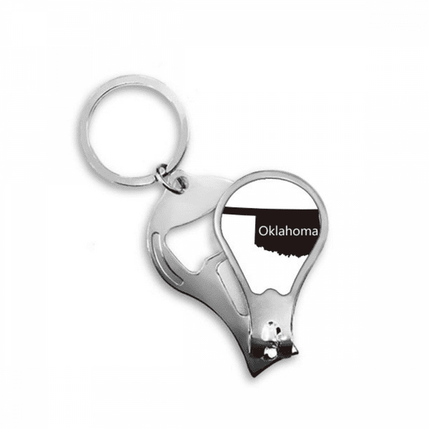 Oklahoma America USA Map Outline Fingernail Clipper Cutter Opener Key ...