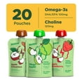 Brainiac Omega-3 Applesauce Variety Pack, No Sugar Added, 3.2oz, 20 Ct ...