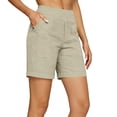 CAIVO Women Workout Casual Shorts With Pockets Summer Comfort Three ...