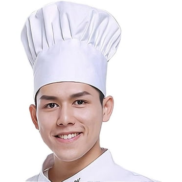 Adjustable Unisex Kitchen Caps, 24-Pack White Disposable Chef Hats for ...