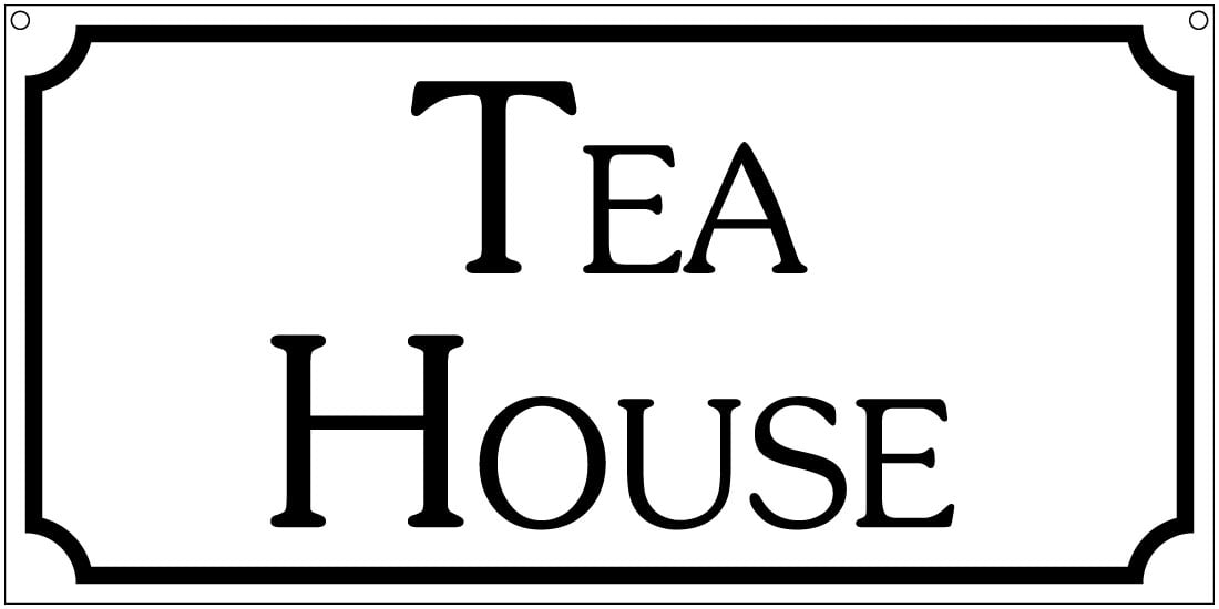 Tea House- 6x12 Aluminum Hospitality Barista Food Bar sign - Walmart.com