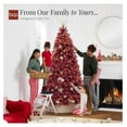 9ft Pre-Lit Burgundy Christmas Tree, Full Artificial Holiday Decoration ...