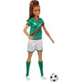 Barbie Soccer Fashion Doll Dressed in Cleats, Colorful #16 Uniform ...
