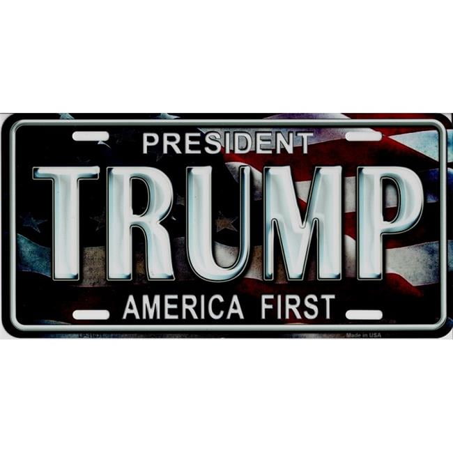212 Main LP-11031 6 x 12 in. President Trump America First Metal ...