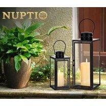 Nuptio Black Candle Lantern Decorative Indoor，Outdoor Lanterns for Fall ...