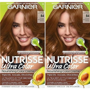 Garnier Nutrisse Hair Color Creme, Medium Golden Brown, Permanent Dye ...