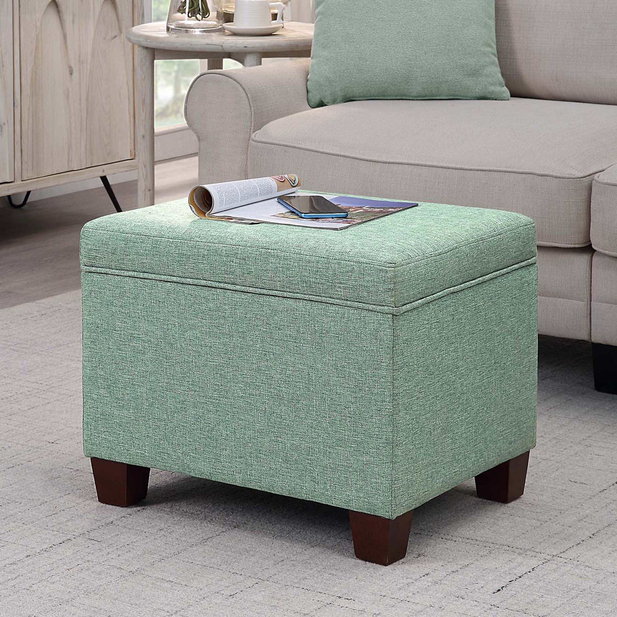 Convenience Concepts Designs4Comfort Madison Storage Ottoman, Green ...