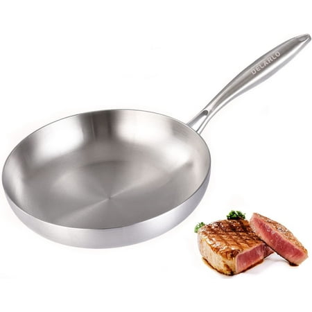 Whole body Tri-Ply Stainless Steel 9inch Frying Pan, Oven safe ...