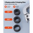 VEVOR Copper Pipe Crimping Tool, Hydraulic Driven Pro Press Tool with 1 ...