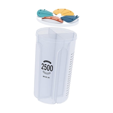 Clear Airtight Storage Container with Lids 4 Grids Cereal Dispensers ...