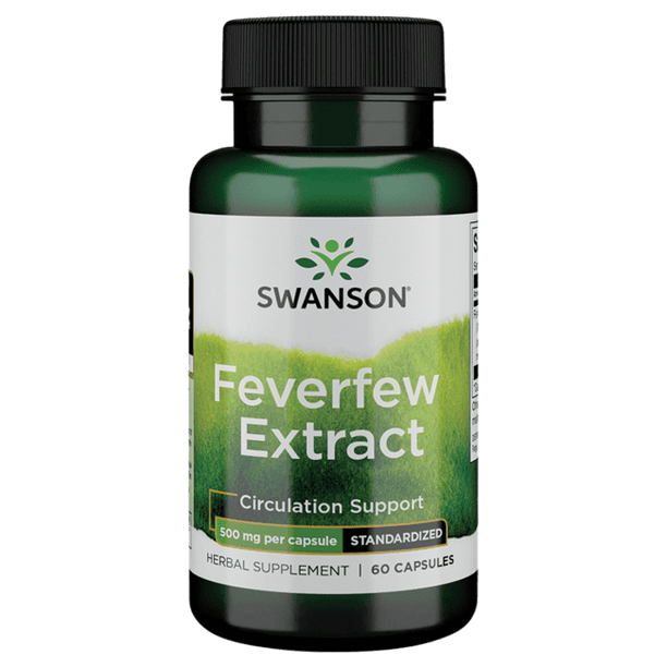 Swanson Feverfew Extract 500 mg 60 Capsules. - Walmart.com - Walmart.com