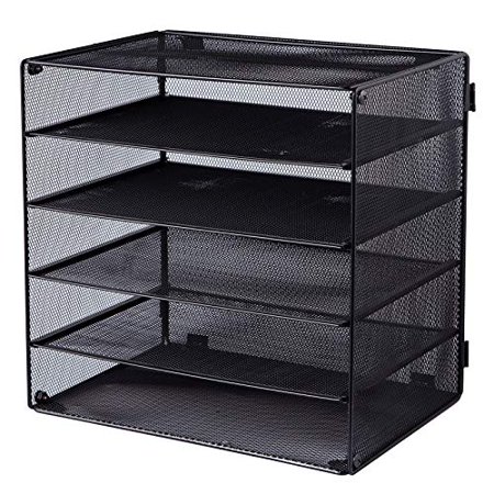 EASEPRES 5 Slot Desk Organizer Tray, Mesh File Paper Letter Tray ...