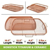 Gotham Steel Pro Crisper Tray Nonstick Baking Tray Titanium Ceramic Elevated Crisper Tray Air ...