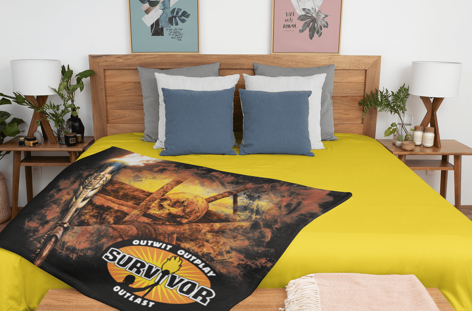 Survivor TV Series Outwit Outplay Outlast Super Soft Plush Fleece Throw ...